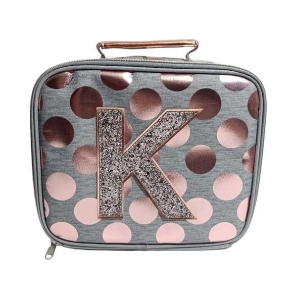 Justice | Accessories | Justice Girls Grey Metallic Pink Polka Dot ...